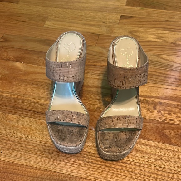 Jessica Simpson | Shoes | Jessica Simpson Tan Wedges With Textured ...